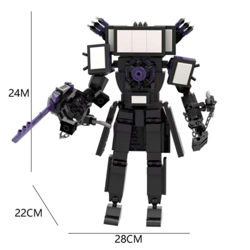 Promo New Moc Skibidi Toilet Titan Tv Man Upgrade Model Building Blocks ...