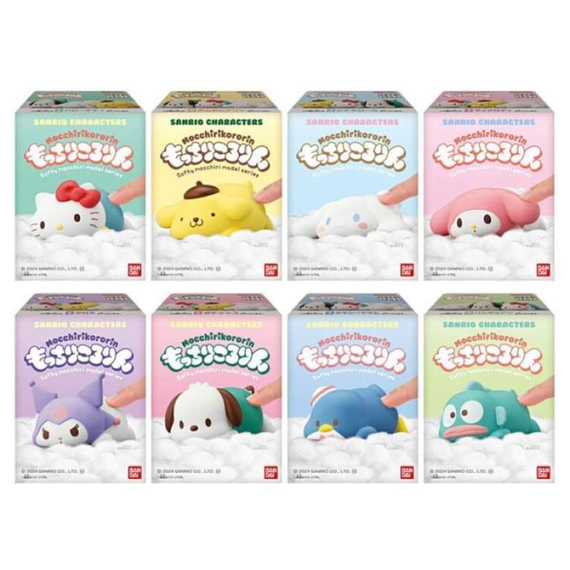 Promo Figure Sanrio Mochiri Kororin Soft Hangyodon Hello Kitty Kuromi ...