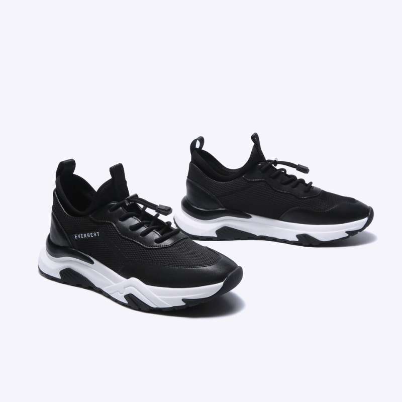 Promo Everbest Mens Shoes Miani Sepatu Sneakers Warna Black & White ...
