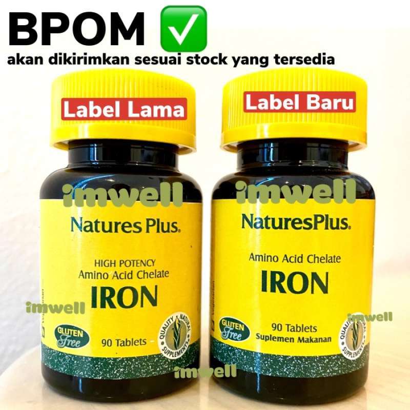 Promo Natures Plus Iron Vitamin Zat Besi Anemia 90 Tablets - Ori Diskon ...