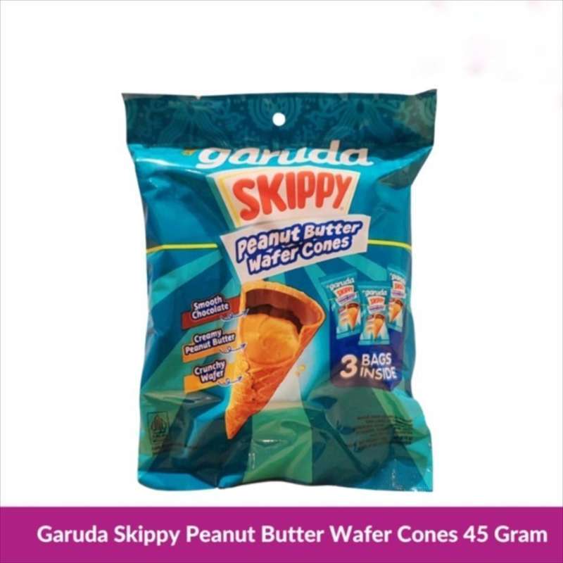 Jual Garuda Skippy Peanut Butter Wafer Cones Skippy Garuda Cone Selai ...