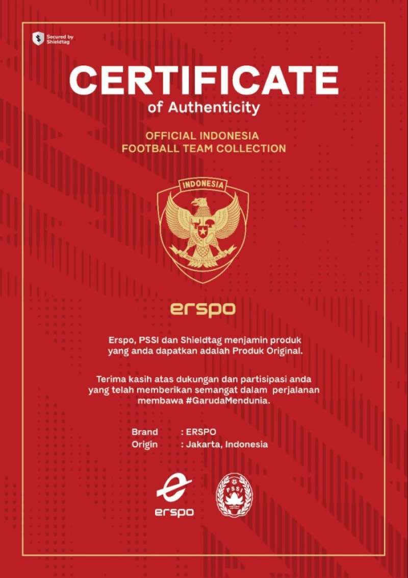 Promo Ready Stock Erspo Jersey Timnas Merah O.r.ig.in.altanpa Nama Dan ...