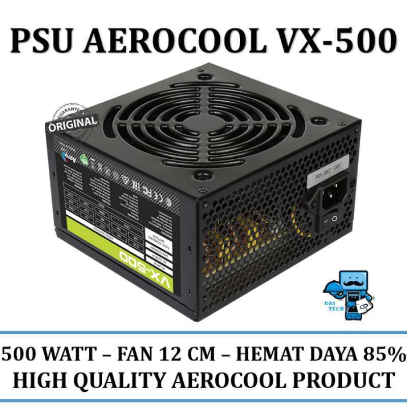 Promo Psu Aerocool 500w Vx-500 - Efficiency Up To 85% - Most Valued ...
