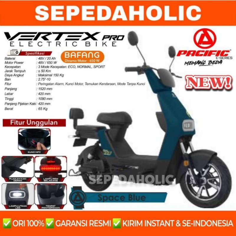 Promo Sepeda Listrik Pacific Vertex Pro 650 Watt 20 Ah Electric Bike Nfc Support - Space Blue ...