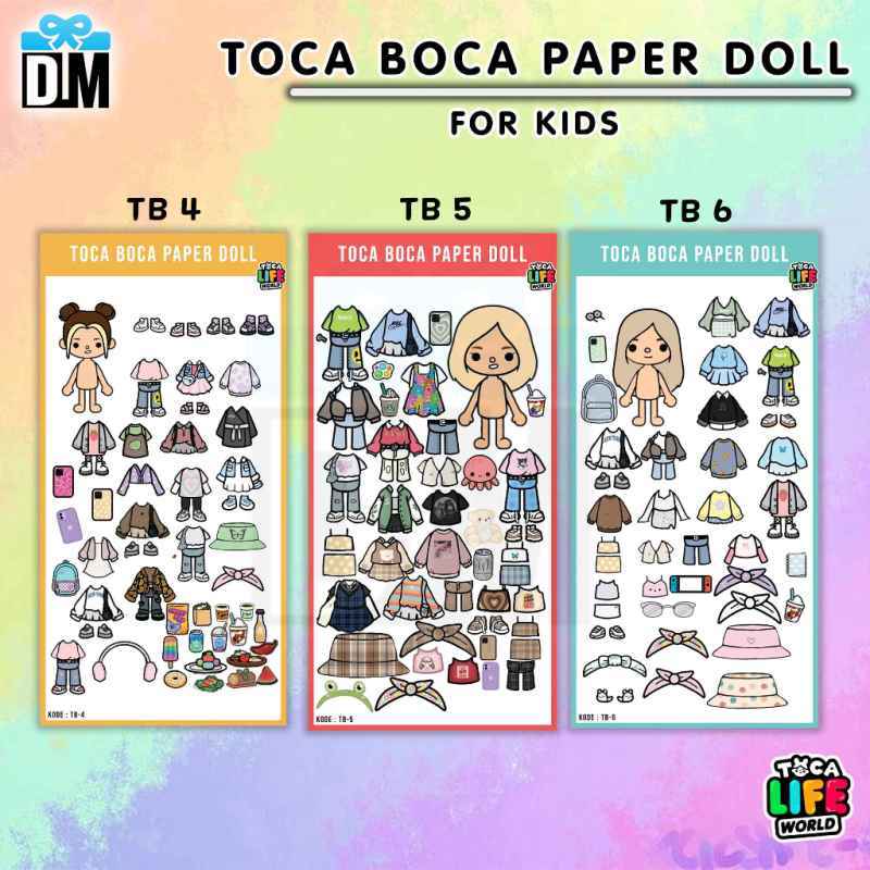 Promo Toca Boca Paper Doll Mainan Bp Toca Life World Edukasi Anak ...