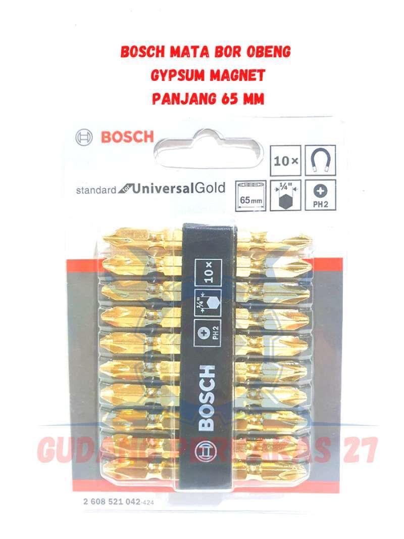 Promo Bosch Mata Obeng Bor Magnet Gypsum 65mm Asli Isi 10 Pcs Diskon 23 ...