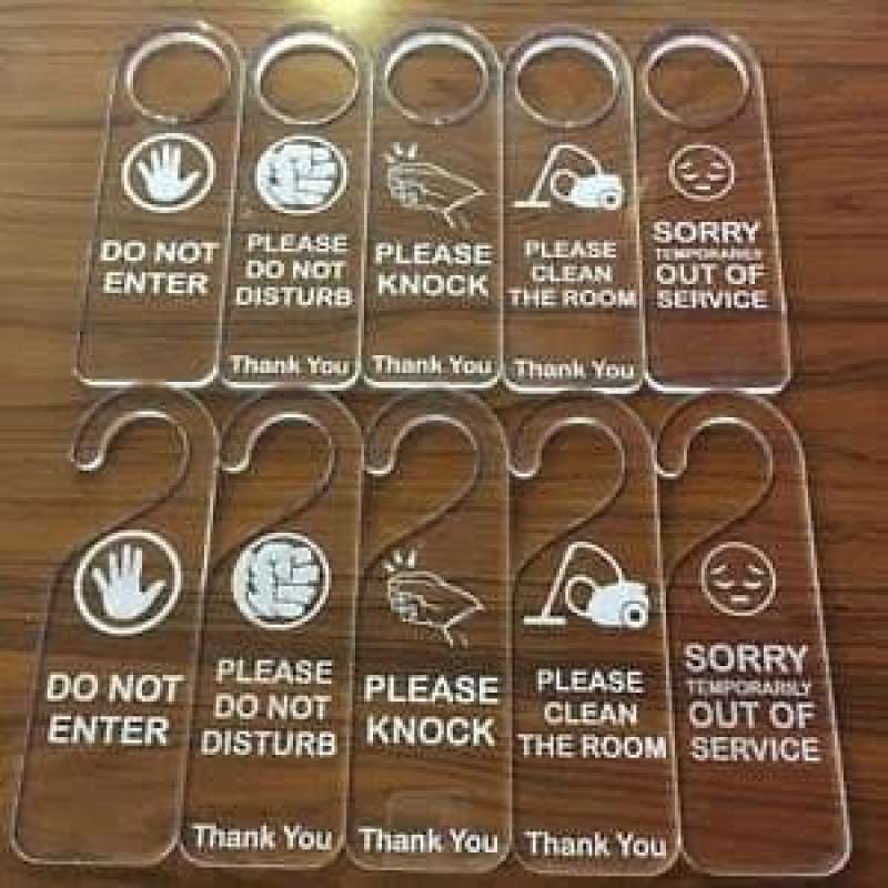 Jual Please Clean The Room Do Not Disturb Enter Acrylic Sign Papan ...