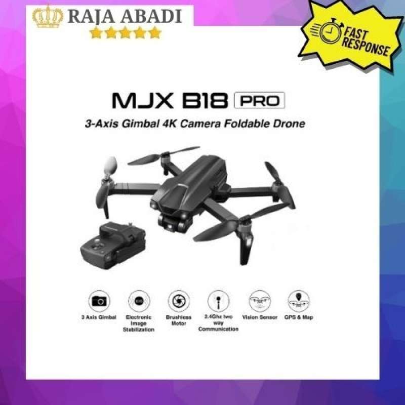 Jual Mjx Bugs B18 Pro Gps 3km Fpv Drone With 3-axis Gimbal 4k Eis Camera - 3 Batere Di Seller ...