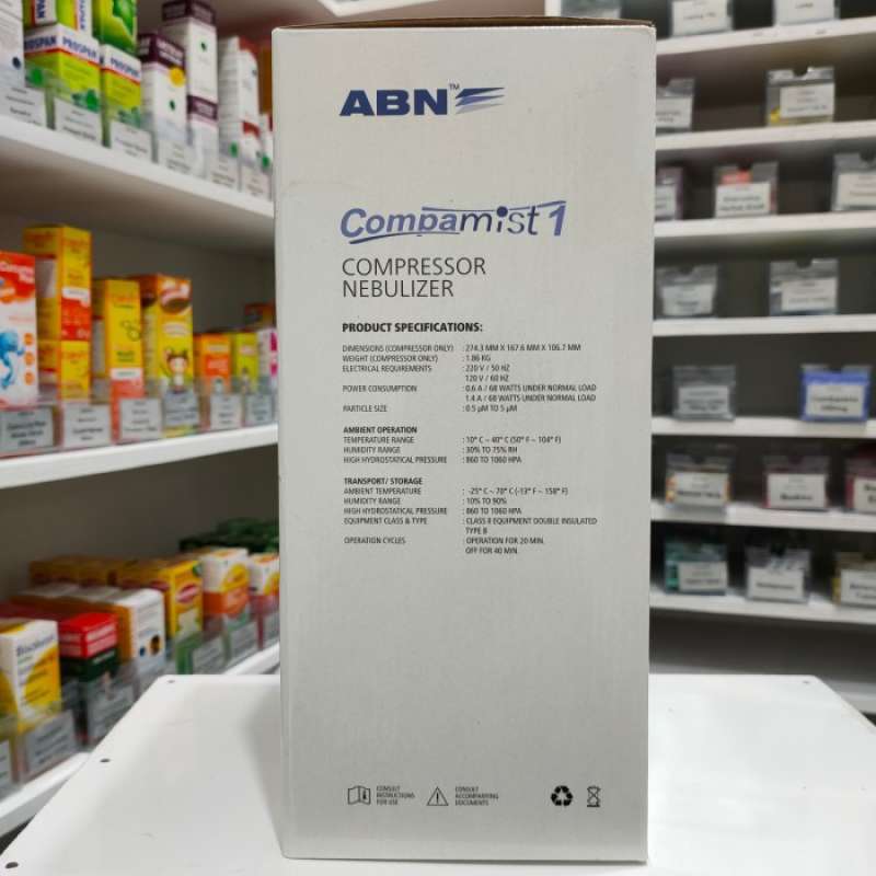Promo Alat Uap Pernapasan Compressor Nebulizer Abn Compamist 1 Original ...