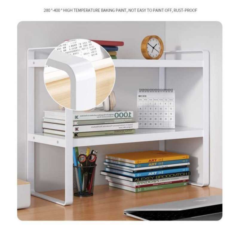 Promo Rak Buku Kayu Mdf Minimalis Table Bookshelf Organizer Double ...