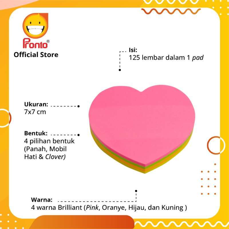 Jual Pronto Sticknotes Mini Cubes 7 X 7 Cm, Bentuk Car Di Seller Pronto ...