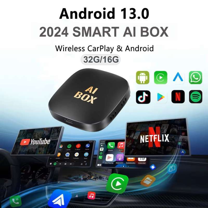 Jual Carplay Ai Box Wireless Bluetooth Wifi 5ghz Ai Box Android 13 Android Auto 32gb Carlinkit ...