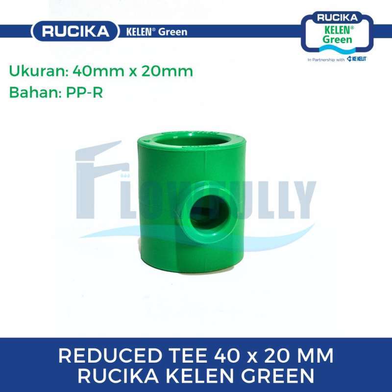 Jual Reducer Tee 40 X 20 Mm Ppr Rucika Green Wavin Tigris Vlok Tee 1 1/ ...