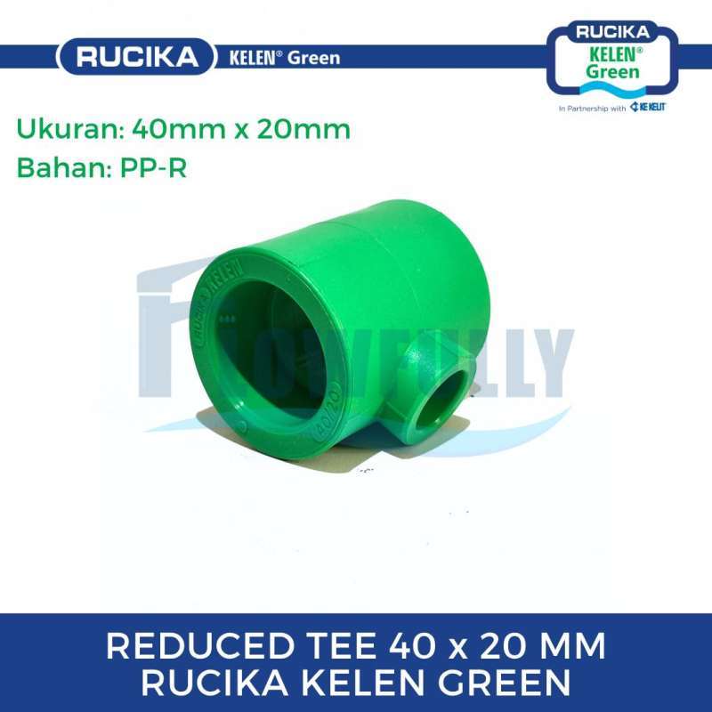 Jual Reducer Tee 40 X 20 Mm Ppr Rucika Green Wavin Tigris Vlok Tee 1 1/ ...