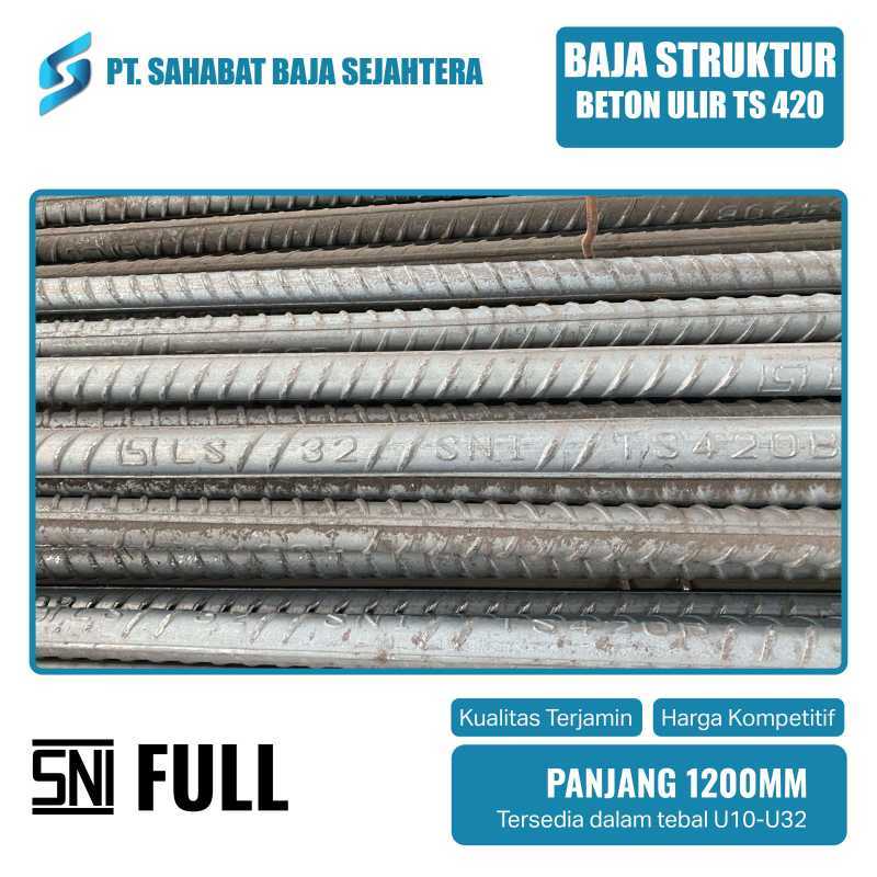 Jual Besi Beton Ulir - Bjts 420 12 Meter (tekuk) - 32 Mm Di Seller Pt ...