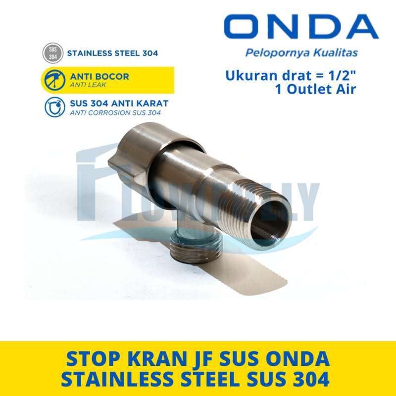 Jual Onda Stop Kran Jf Sus 1/2 Inch Stainless Steel 1 Outlet Keran ...