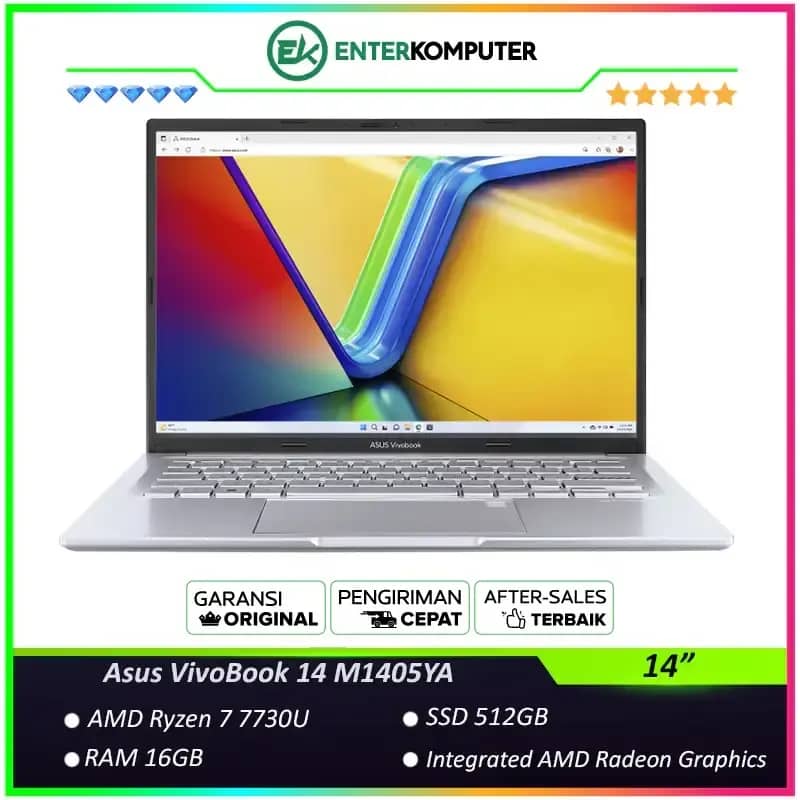 Laptop Asus Vivobook 14 M1405 Ya - 🔥 Harga & Spesifikasi Terbaru Mei 2026