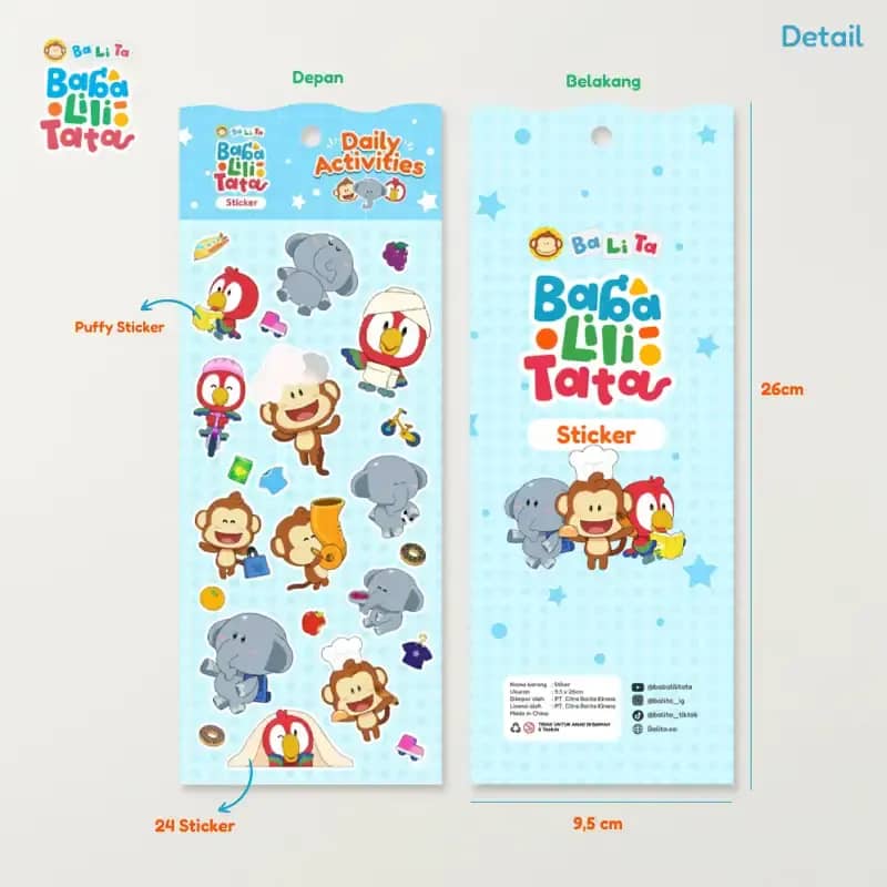 Jual Balita Sticker Daily Activities Baba Lili Tata Di Seller Balita ...