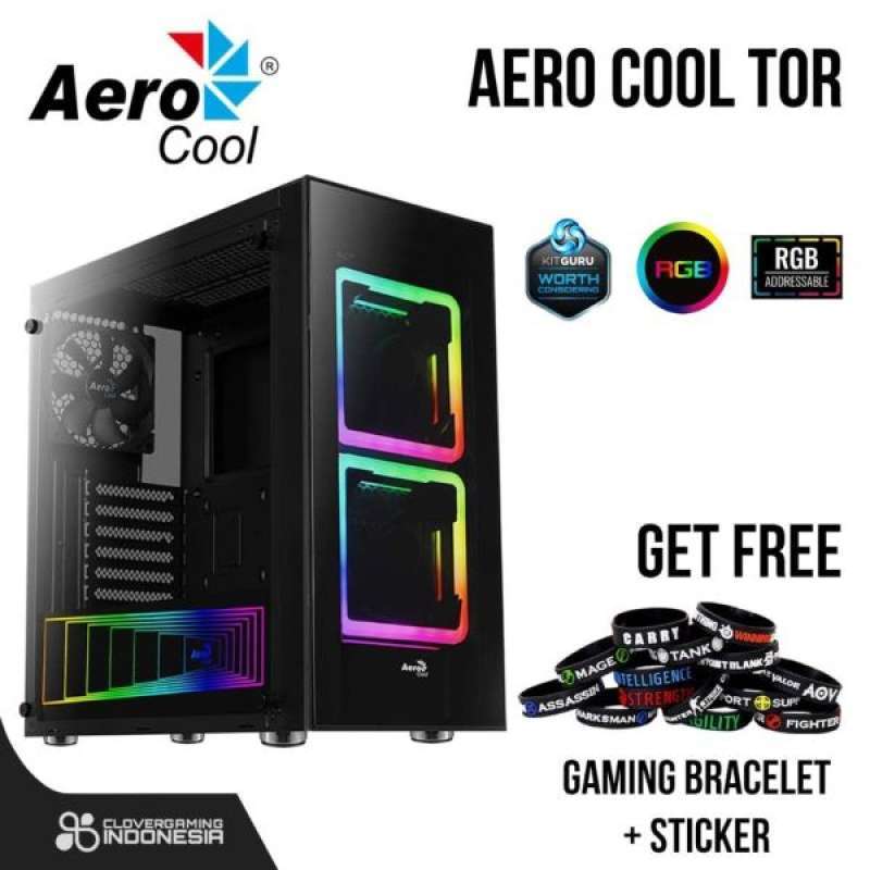 Jual AeroCool Tor - Aero Cool Casing Mid Tower PC di Seller Clover ...