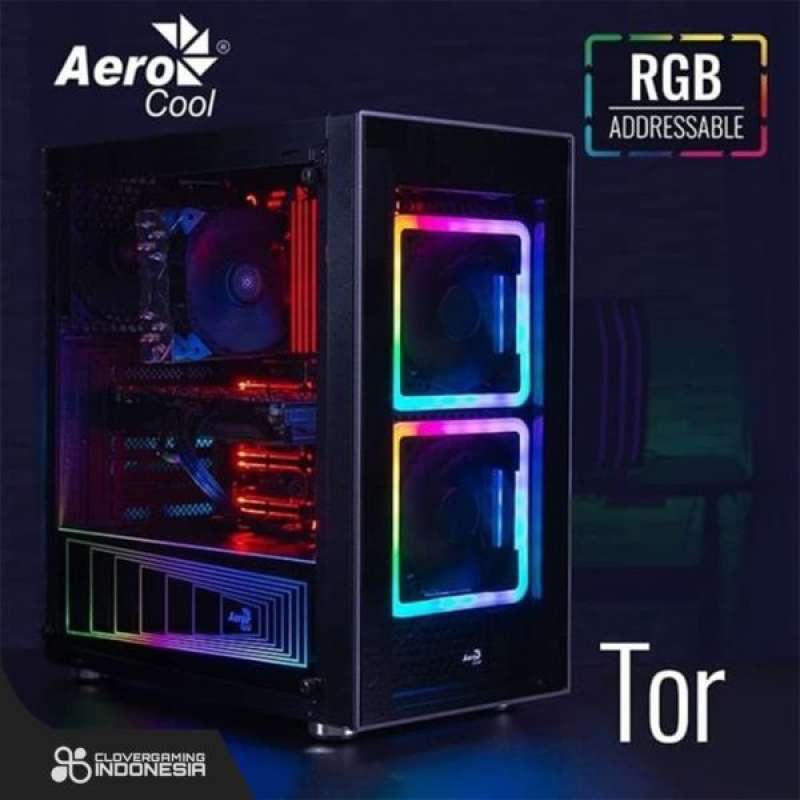 Jual AeroCool Tor - Aero Cool Casing Mid Tower PC di Seller Clover ...