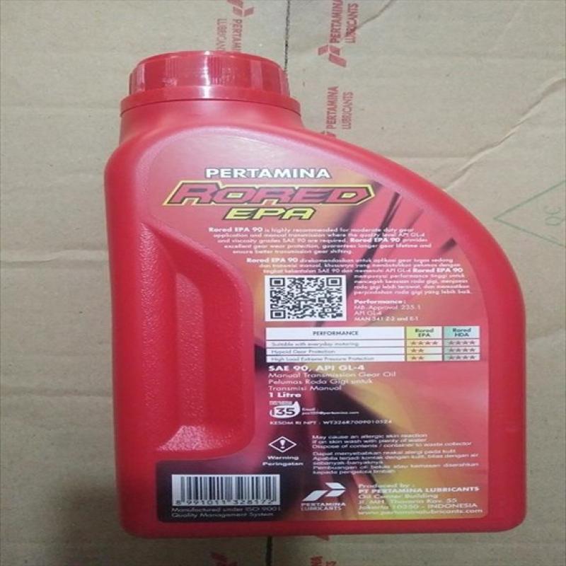 Jual Oli Transmisi Gardan Gear Rored Pertamina Sae 90 Epa Gl4 1 Liter ...