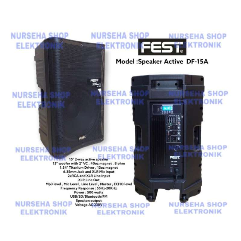 Jual Speaker Aktif 15 Inch Fest Df 15a 500 Watt Original Harga 1 Pcs Di Seller Gamma Store ...