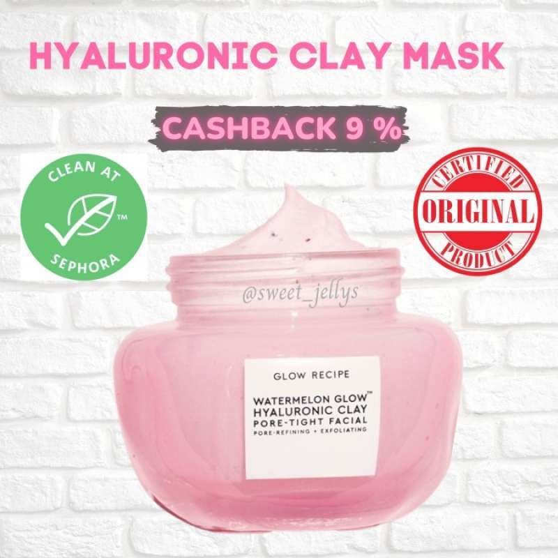 Promo Glow Recipe Watermelon Glow Hyaluronic Clay Pore Tight Facial ...