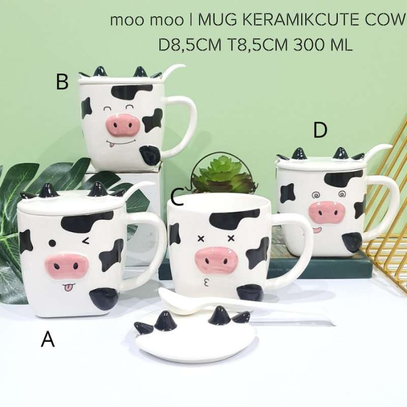 Promo Moo Moo | Mug Keramik Cute Cow | Mug Sapi Lucu | Koleksi Sapi ...
