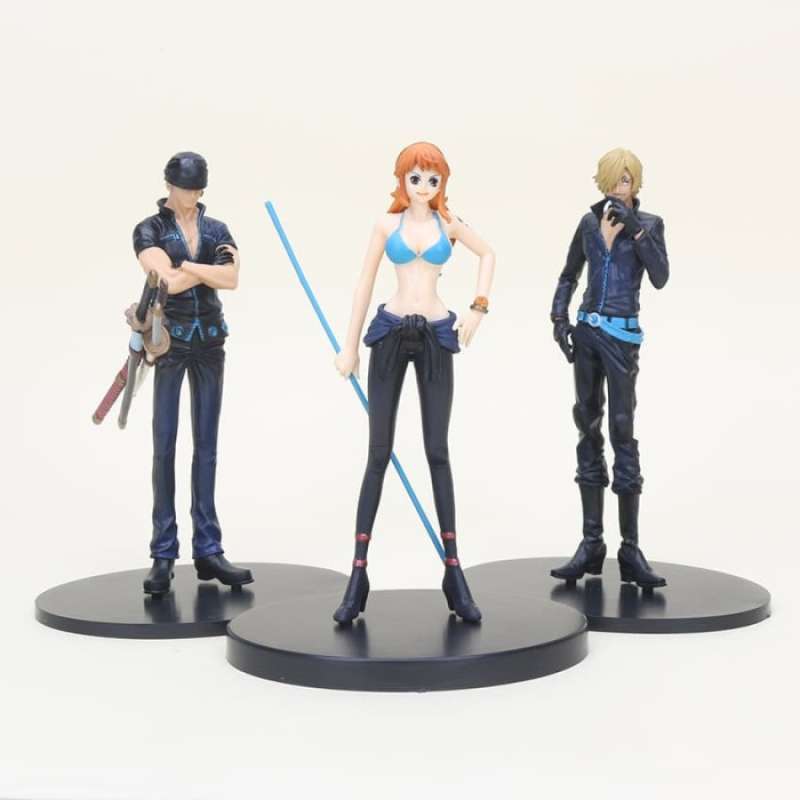 Promo Anime One Piece Film Gold Nami Zoro Sanji PVC Figures Collectible ...