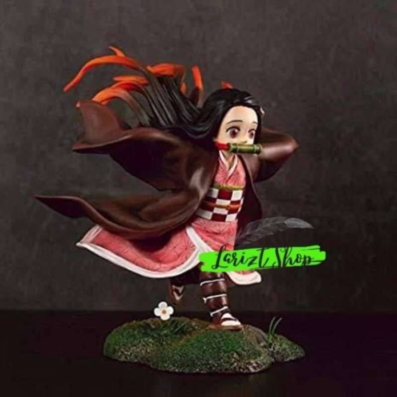 Promo Statue Kimetsu No Yaiba Demon Slayer Iblis Chibi Nezuko Run ...