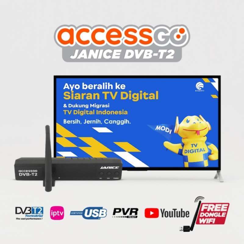 Promo Set Top Box Accessgo Janice Tv Digital Receiver Full Hd + Dongle Wifi Diskon 32% di Seller ...