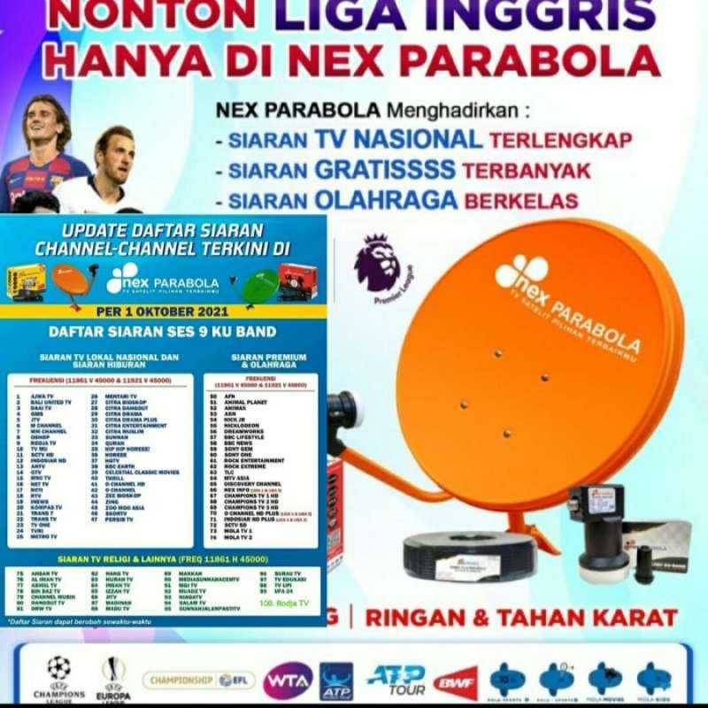 Promo Parabola Mini /Nex Parabola Lokal Lngkp Tnpa Langganan / Champion Hd Diskon 13% di Seller ...