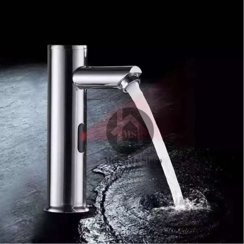 Jual Kran Wastafel Sensor Kuningan W45-keran Air Otomatis Washtafel F81 ...