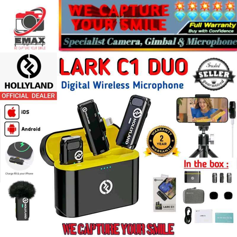 Jual Hollyland Lark C1 Duo Clip On Digital Wireless Microphone System ...
