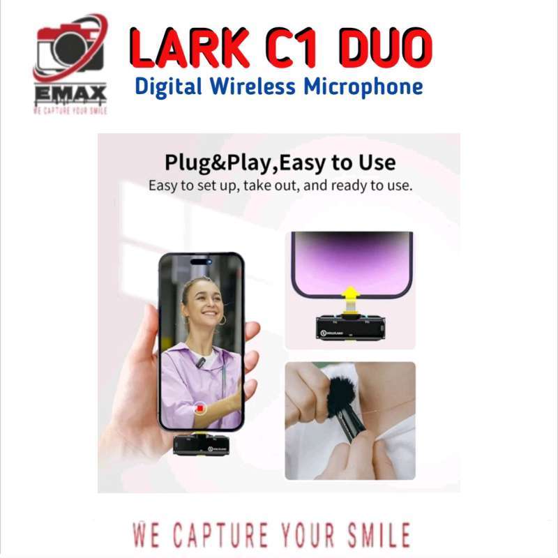 Jual Hollyland Lark C1 Duo Clip On Digital Wireless Microphone System ...
