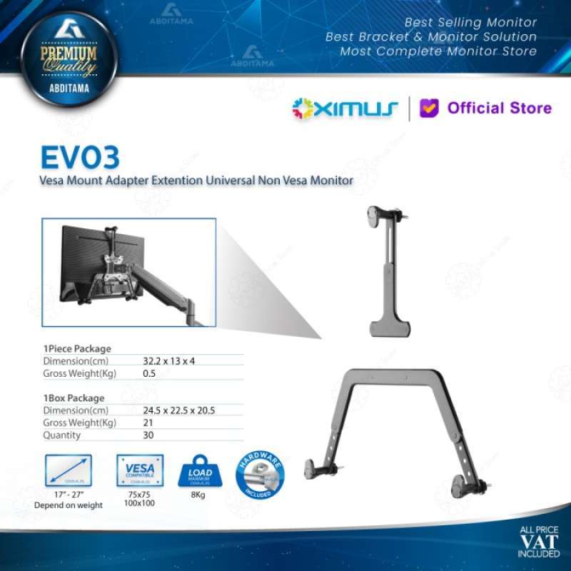 Jual Vesa Mount Adapter Extention Universal Non Vesa Monitor Oximus ...