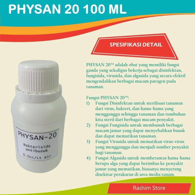 Jual Disinfektan Fungisida Virusida Algasida Physan-20 100 Ml Di Seller Rashim Store ...