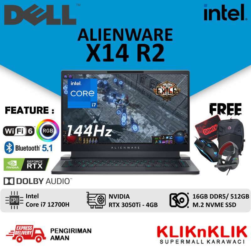 Jual LAPTOP GAMING ALIENWARE X14 R2 INTEL I7 12700H 16GB DDR5 512GB ...