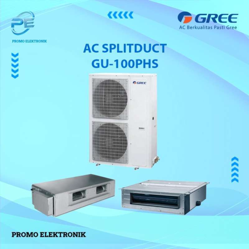 Jual AC SPLIT DUCT GREE GU 100 PHS/A-K KAP.4 PK U-MATCH SERIES NON ...