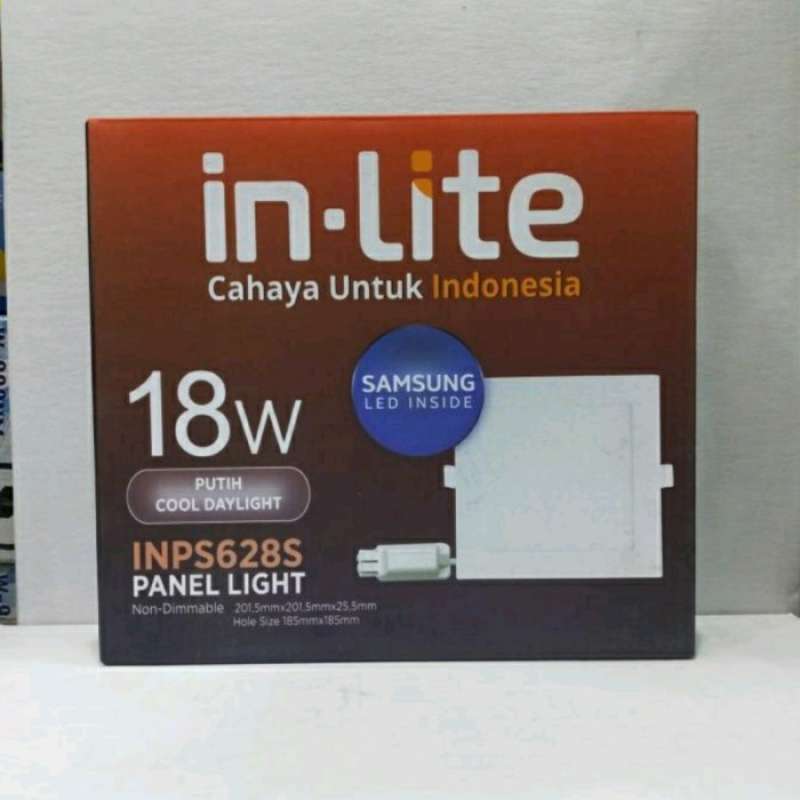 Jual Lampu Downlight LED Inlite INPS628S 18 Watt IN-lite Panel Kotak ...