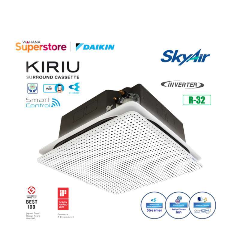Promo Daikin Ac Surround Cassette Kiriu Skyair Smart Inverter Malaysia R32 5 1/2 Pk ( Wireless ...