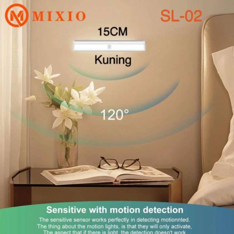 Promo MIXIO SL-01 Lampu LED Sensor Otomatis Sensor Gerak baseus killer - SL-02 15CM Diskon 23% ...