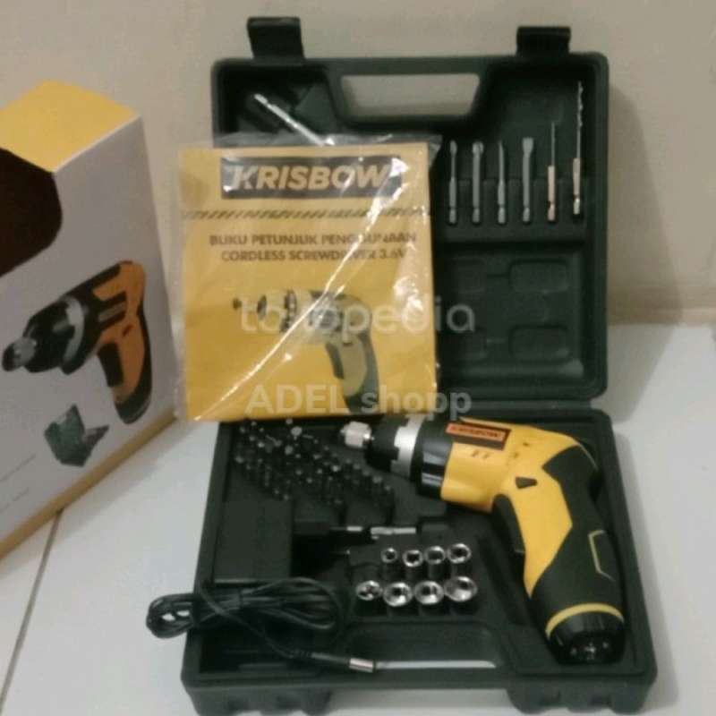 Jual Mesin Bor Obeng Krisbow With Lamp 3.6v Screwdriver Cordless Di ...