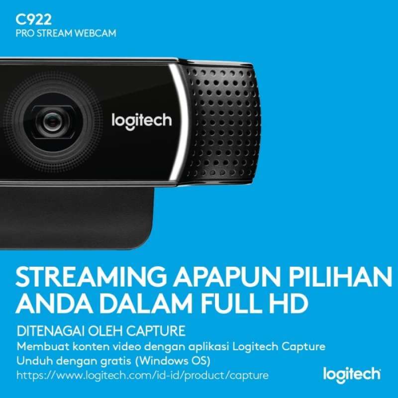 Promo Logitech C922 Pro Stream Webcam Background Replacement + Tripod Diskon 17% di Seller ...