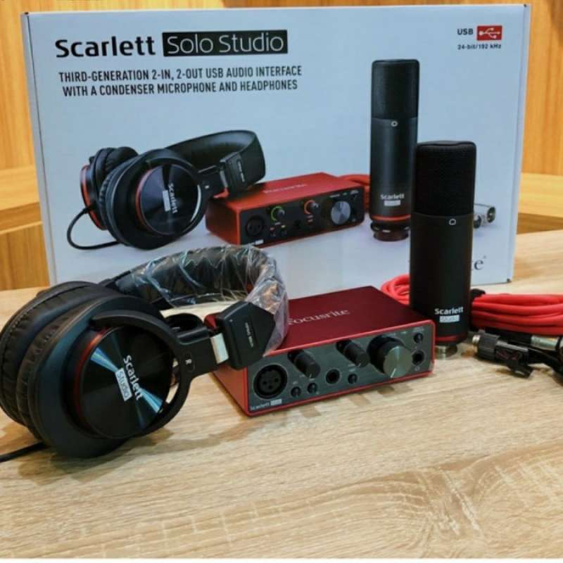 Promo Focusrite Scarlett Solo Studio 3rd Gen Original Package Recording ...