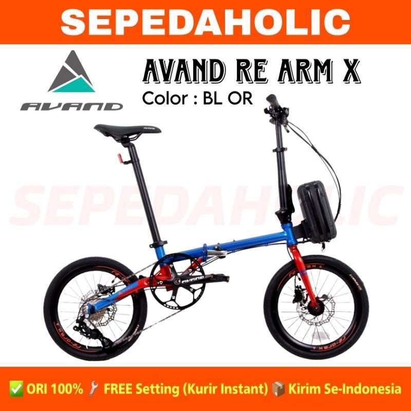 Jual Sepeda Lipat 16 Inch AVAND RE ARM X Chromoly 10 Speed Hidrolik ...