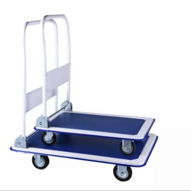 Jual Gerobak Besi Hand Truck Trolley Barang Trolley Lipat Biru 150-300 ...