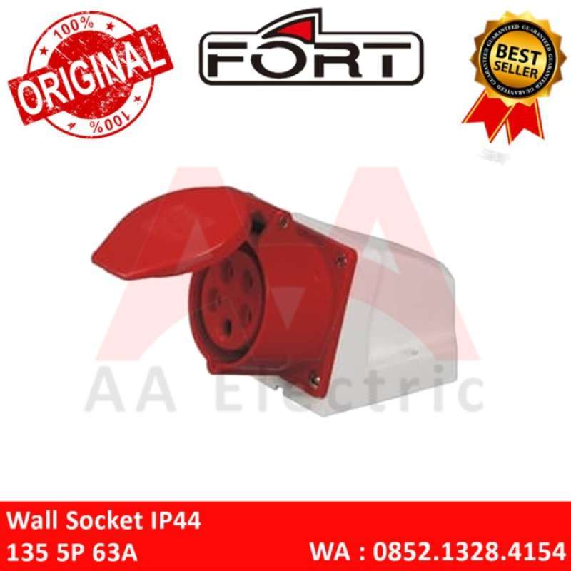 Promo Wall Socket / Surface Mounting Ip44 135 5 Pin 63a Fort Diskon 23% ...