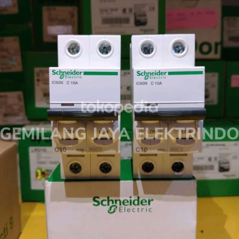 Promo MCB SCHNEIDER iC60N 2P 10A 6KA A9F74210 SNI SCHNEIDER ORIGINAL - Multicolor Multivariasi ...
