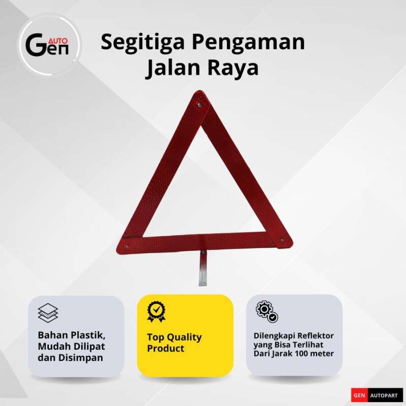 Jual Emergency Triangle Warning Sign Segitiga Pengaman Mobil Reflektor ...